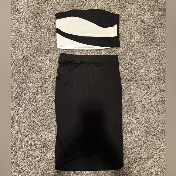 Temu | Skirts | Tube Top Skirt 2pc | Poshmark